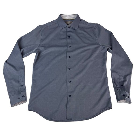 TRULY | Shirts | Truly Mens Dress Shirt Slim Fit M 5251575 3334 Blue ...